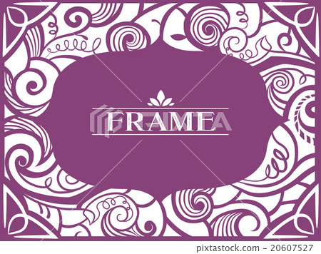 Vintage Purple Swirl Frame - Stock Illustration [20607527] - PIXTA