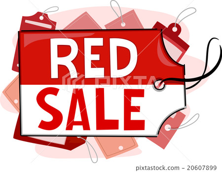 Red Sale Tags Shopping - Stock Illustration [20607899] - PIXTA