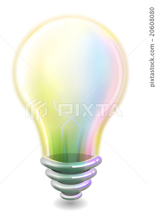Colorful Light Bulb Idea - Stock Illustration [20608080] - PIXTA