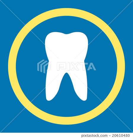 Tooth Rounded Vector Icon - Stock Illustration [20610480] - PIXTA
