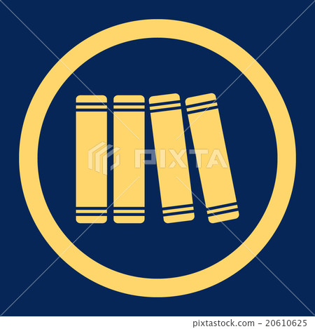 Library Books Rounded Vector Icon - Stock Illustration [20610625] - PIXTA