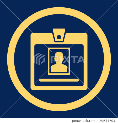 Person Badge Rounded Vector Icon - Stock Illustration [20614703] - PIXTA