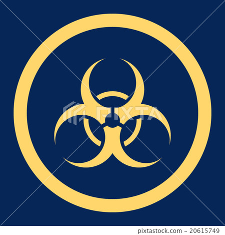 Biohazard Symbol Rounded Vector Icon - Stock Illustration [20615749 ...