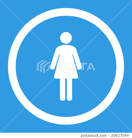 Woman Rounded Vector Icon - Stock Illustration [20617044] - PIXTA