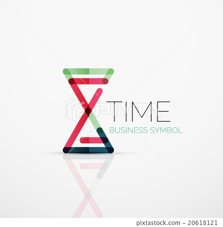 Vector abstract logo idea, time concept or clock - Stock Illustration ...