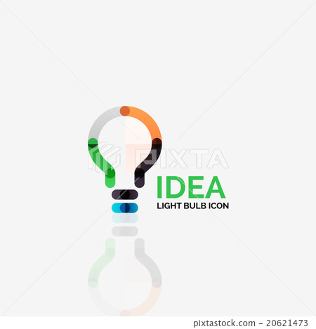 Logo, vector light bulb abstract linear geometric-插圖素材 [20621473] - PIXTA圖庫