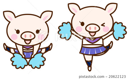 Pig cheerleader - Stock Illustration [20622123] - PIXTA