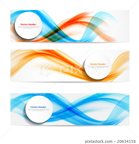 Abstract Colored Wave Header Background. Vector - Stock Illustration ...