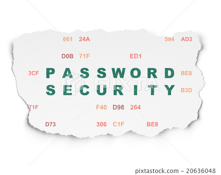 Protection concept: Password Security on Torn - Stock Illustration ...