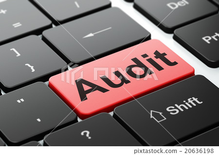 Finance concept: Audit on computer keyboard - Stock Illustration ...