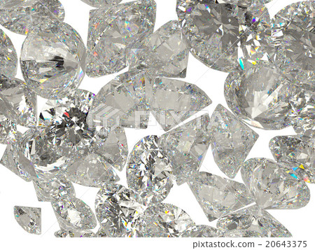 Diamonds or gemstones isolated - Stock Illustration [20643375] - PIXTA