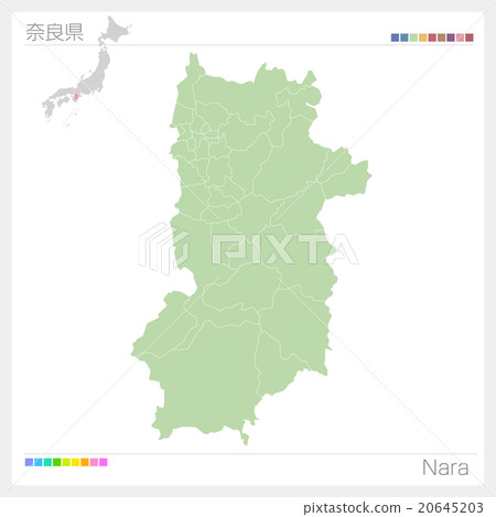 Map of Nara Prefecture - Stock Illustration [20645203] - PIXTA