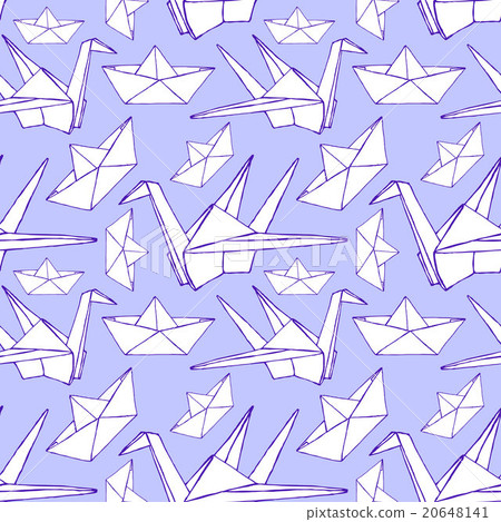 Sketch origami seamless pattern - Stock Illustration [20648141] - PIXTA