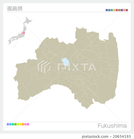 Map of Fukushima Prefecture - Stock Illustration [20654193] - PIXTA