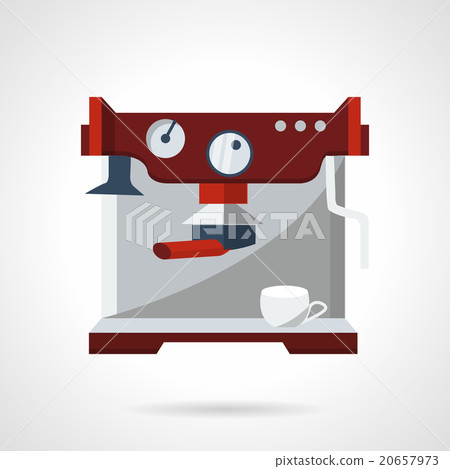 Professional coffee machine flat vector icon - Stock Illustration ...