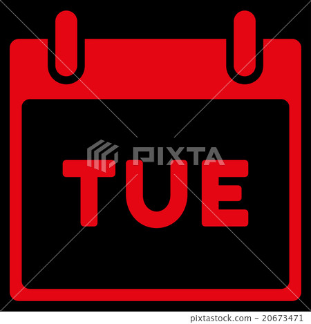Tuesday Flat Icon - Stock Illustration [20673471] - PIXTA
