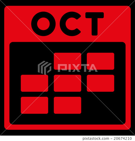 October Flat Icon - Stock Illustration [20674210] - PIXTA