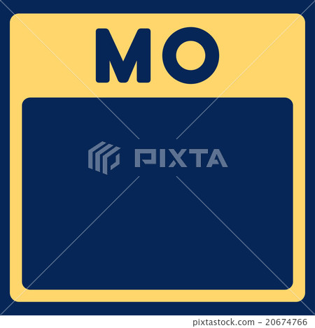 Monday Flat Icon - Stock Illustration [20674766] - PIXTA