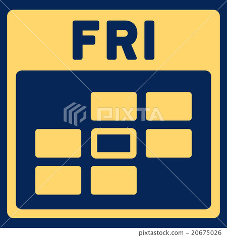 Friday Flat Icon - Stock Illustration [20675026] - PIXTA