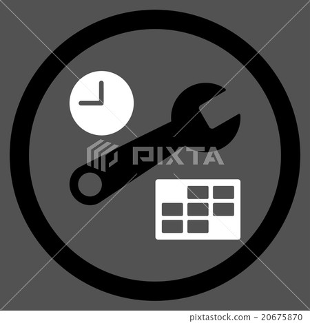 Date And Time Setup Icon - Stock Illustration [20675870] - PIXTA