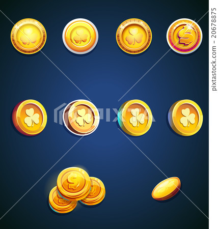 Set of cartoon coins - Stock Illustration [20678875] - PIXTA