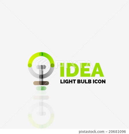 Logo, vector light bulb abstract linear geometric - Stock Illustration ...