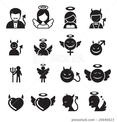 Devil & Angel icon set - Stock Illustration [20690823] - PIXTA
