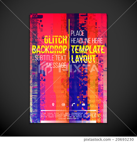 colored glitch design backdrop poster layout. - Stock Illustration ...