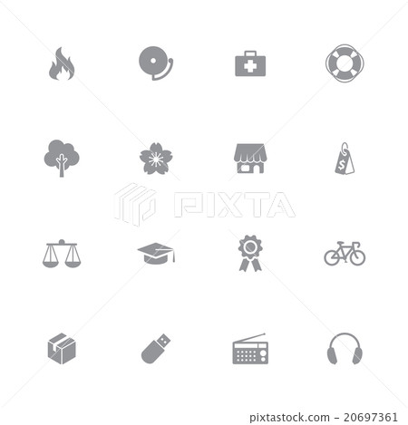 gray simple web icon set 6 - Stock Illustration [20697361] - PIXTA