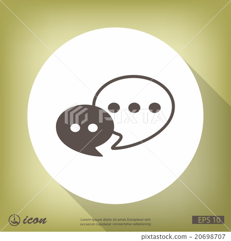 Pictograph of message or chat - Stock Illustration [20698707] - PIXTA
