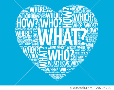 Questions heart, Question words - Stock Illustration [20704790] - PIXTA