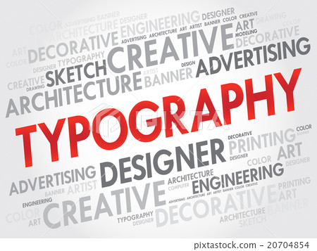 TYPOGRAPHY word cloud - Stock Illustration [20704854] - PIXTA