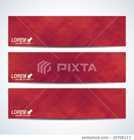 Set of vector banners. Background with red-插圖素材 [20706213] - PIXTA圖庫