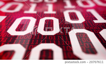 Closeup of Binary code. - Stock Illustration [20707611] - PIXTA