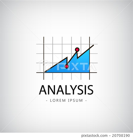 Vector analysis logo, market icon, chart - Stock Illustration [20708190 ...