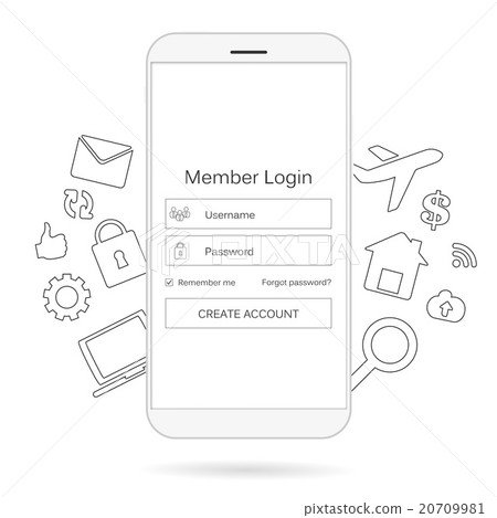 Web interface - Stock Illustration [20709981] - PIXTA