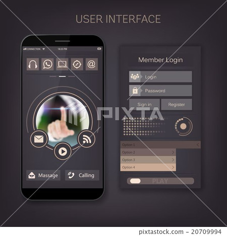 Web interface - Stock Illustration [20709994] - PIXTA
