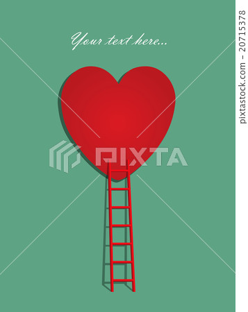 ladder leading to a heart illustration - Stock Illustration [20715378 ...