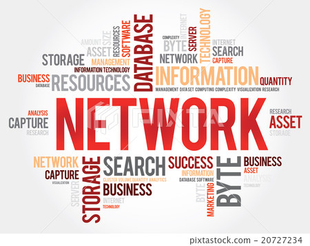 Network word cloud - Stock Illustration [20727234] - PIXTA