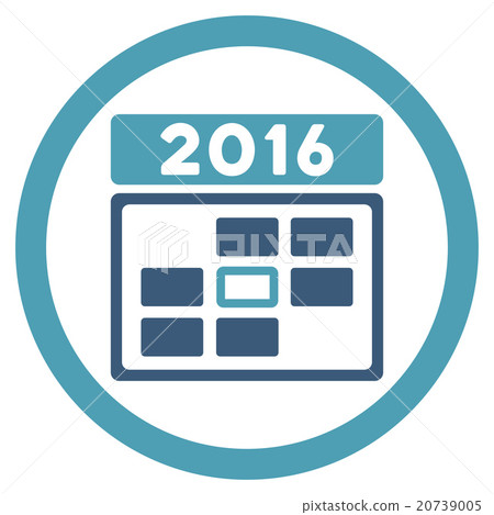 2016 Date Icon - Stock Illustration [20739005] - PIXTA