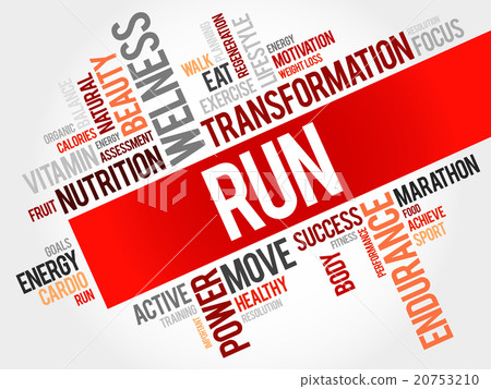 RUN word cloud, fitness - Stock Illustration [20753210] - PIXTA