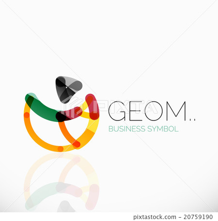 Logo, linear abstract geometric icon - Stock Illustration [20759190 ...