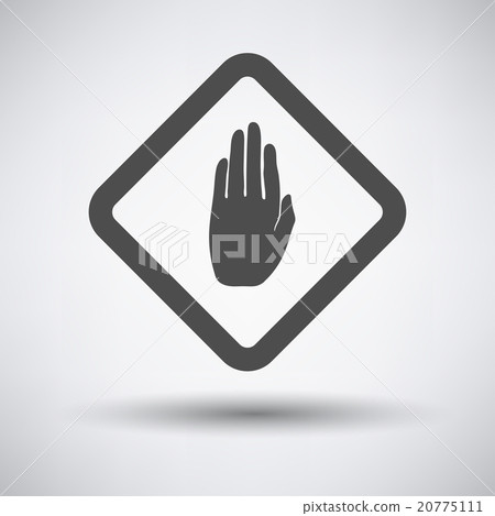 Warning hand icon - Stock Illustration [20775111] - PIXTA