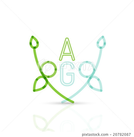 Abstract geometric linear hipster floral icon - Stock Illustration ...