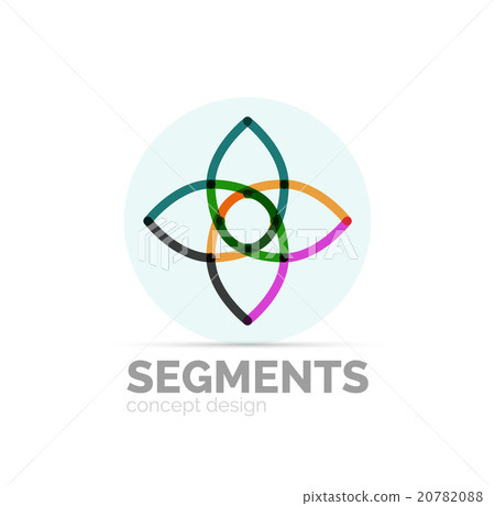 Abstract geometric linear hipster floral icon - Stock Illustration ...
