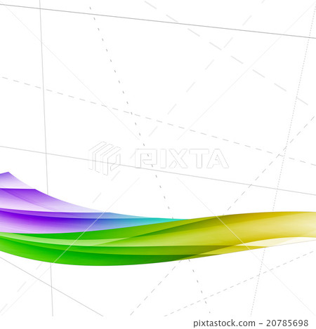 Bright colorful wave folder lines template - Stock Illustration ...