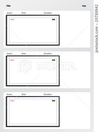 Camera viewfinder storyboard template 3 frame - Stock Illustration ...