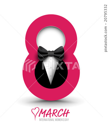 March 8 with tuxedo-插圖素材 [20795332] - PIXTA圖庫