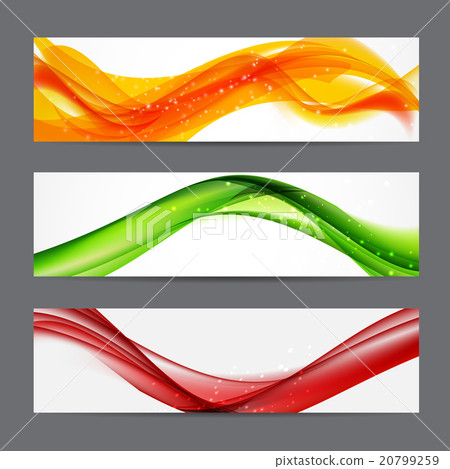 Abstract Colored Wave Header Background. Vector - Stock Illustration ...