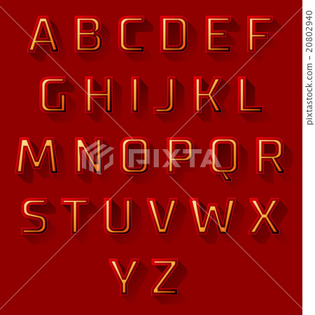 red font design set-插圖素材 [20802940] - PIXTA圖庫